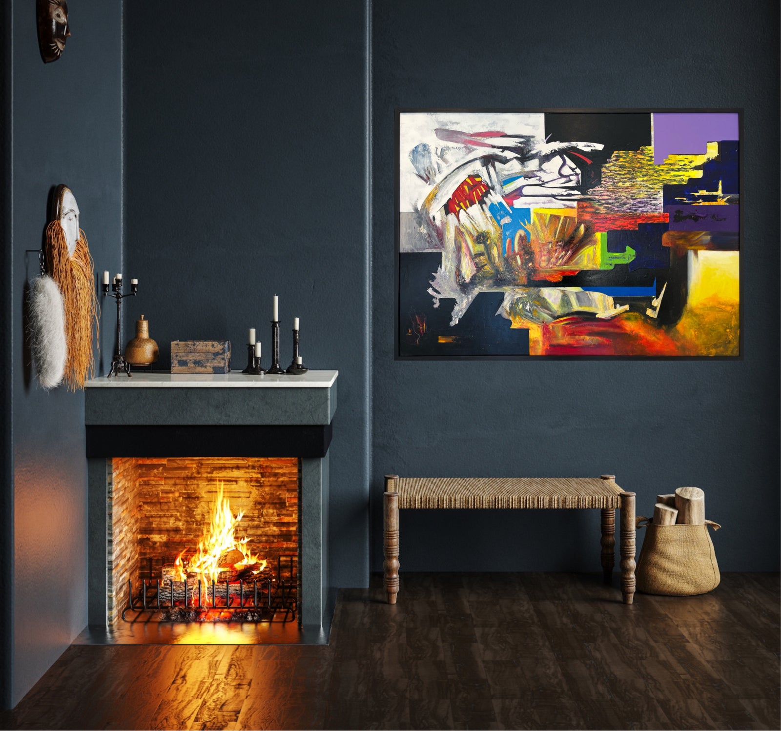 Art Above Fireplace: Ideas, Sizes and 25 Recommendations