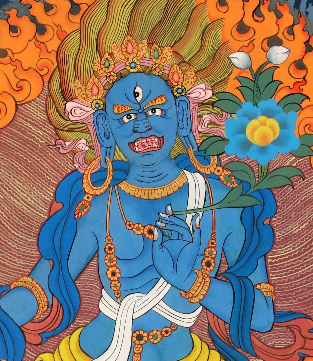 Thangka painting - Blue Tara - Tashi Gurung