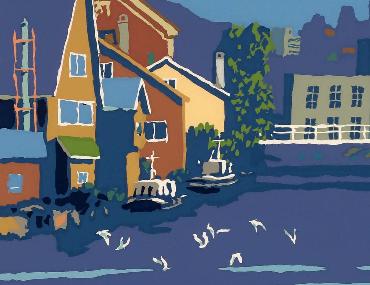 Japanese landscape art - Canal of No Return (Otaru) - Kenichi Kuriyagawa