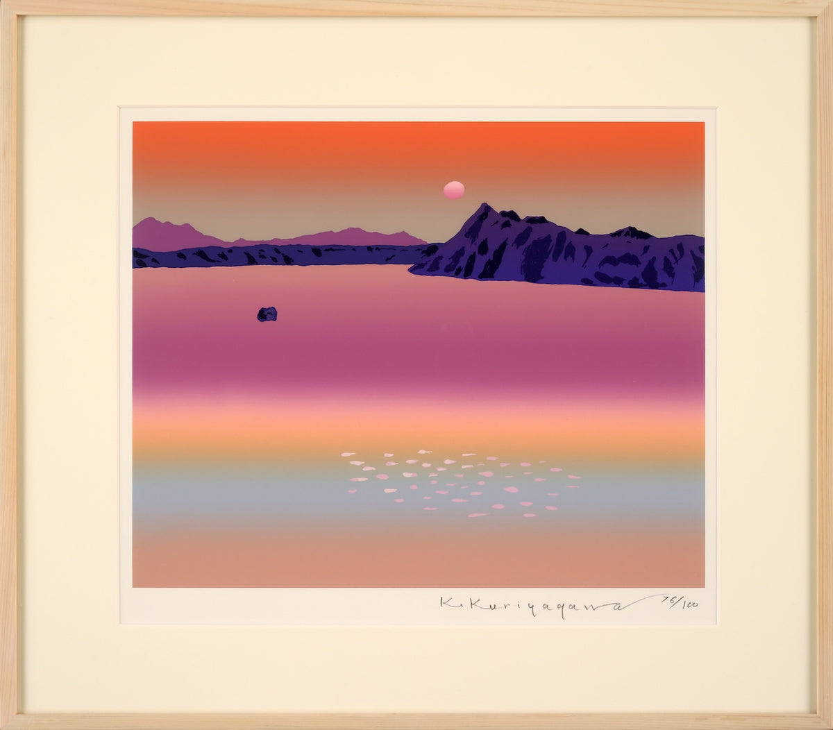Japanese landscape art - Lake of Kamui (Lake Mashu) - Kenichi Kuriyagawa