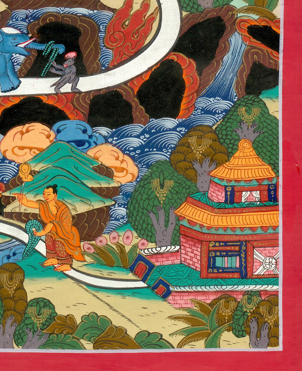 Thangka painting - The Path to Nirvana (Print) - Tashi Gurung
