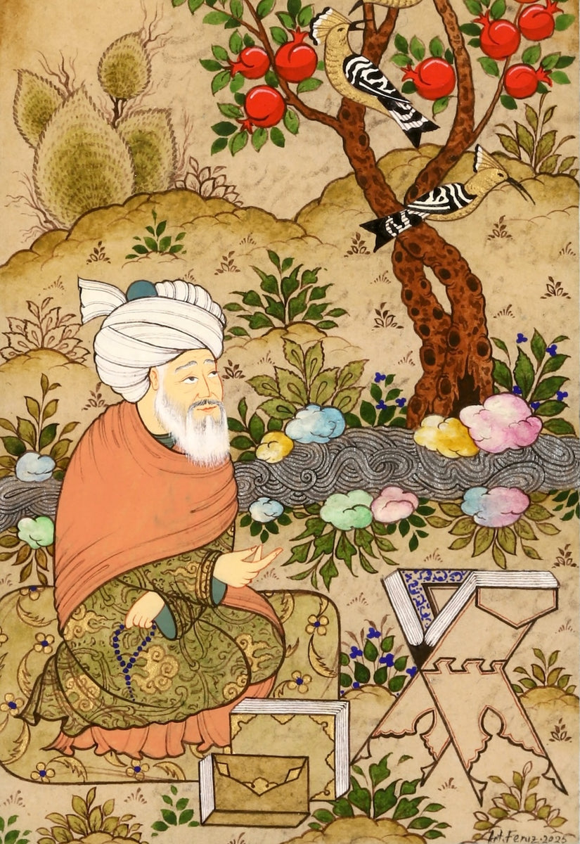Persian miniature painting - Omar Khayyam (Print) - Feruz Temirov