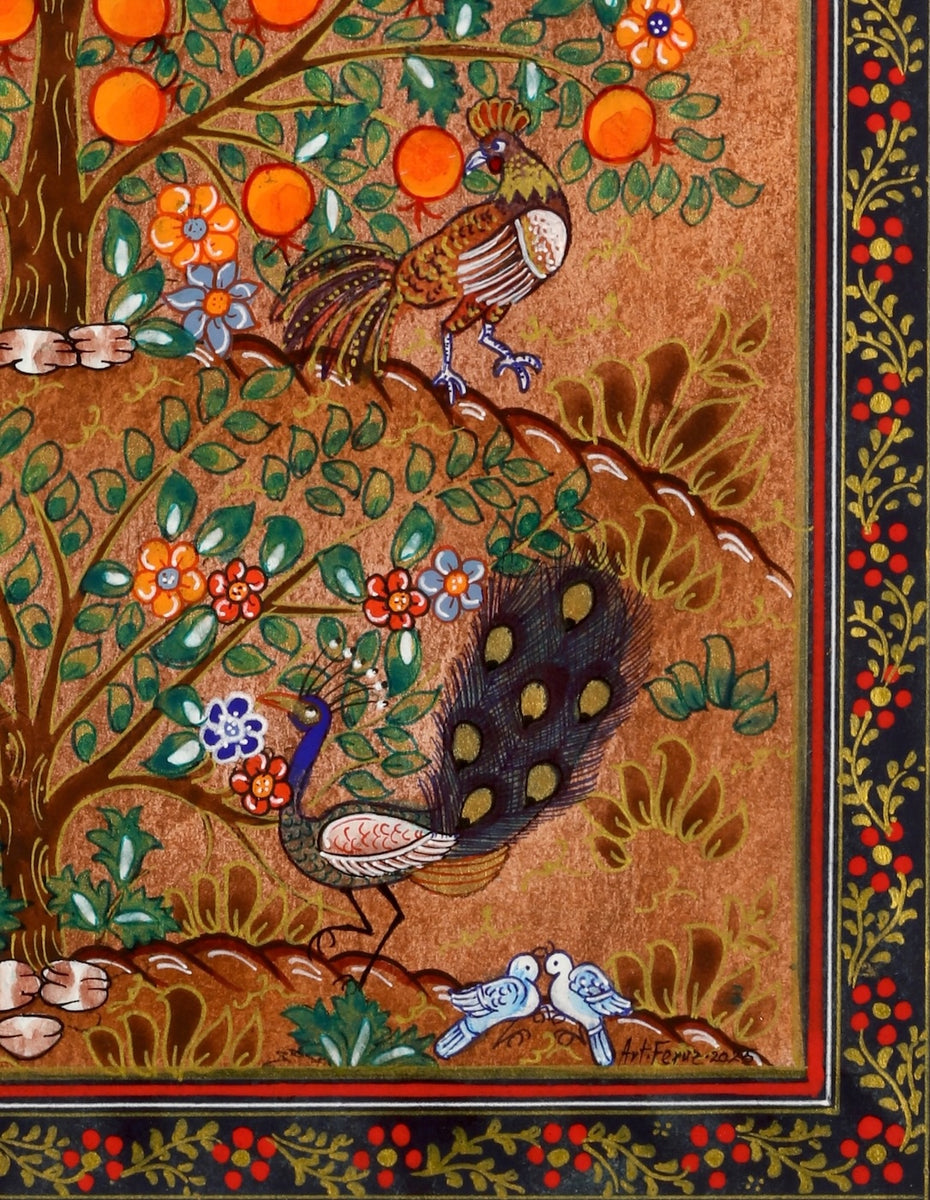 Persian miniature painting - Omar Khayyam's Poem - Feruz Temirov