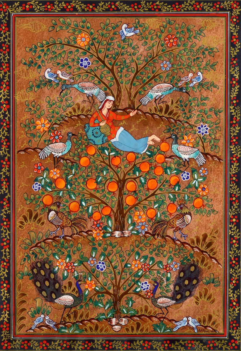 Persian miniature painting - Omar Khayyam's Poem - Feruz Temirov