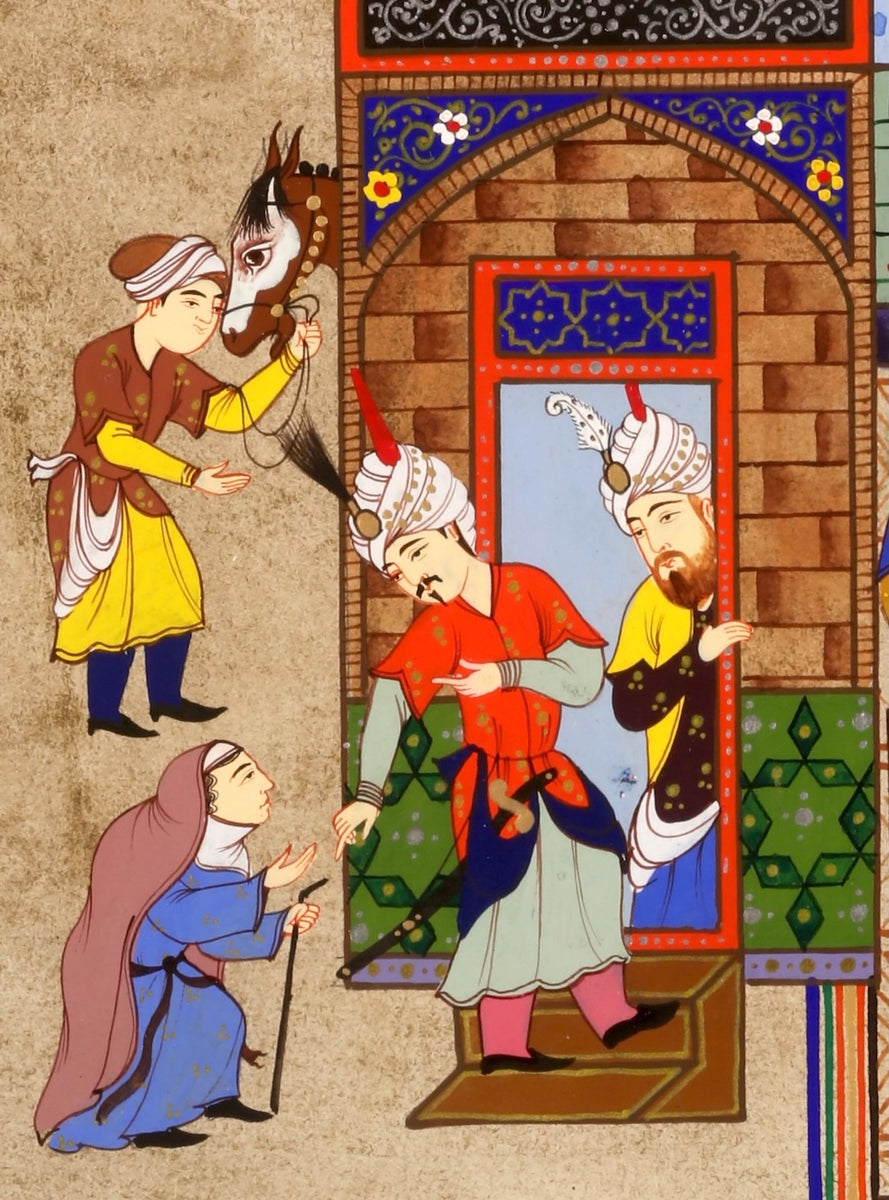 Persian miniature painting - Yusuf and Zulaikha (Print) - Feruz Temirov