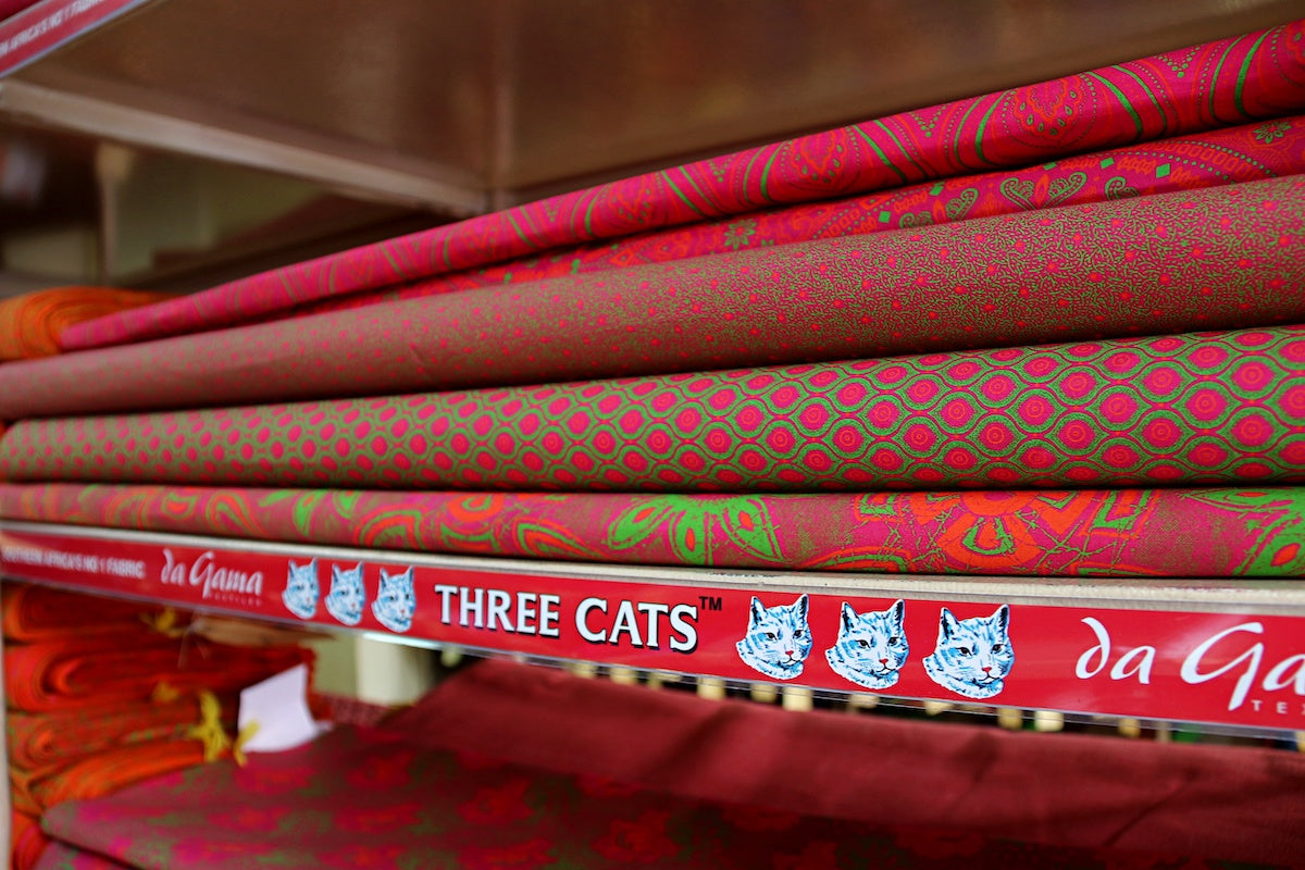 Tsholo Motong: "Faces of Soweto". South African artist and his fabric