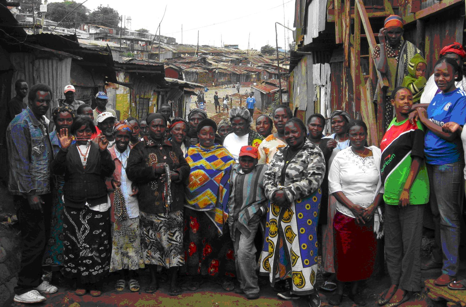 Tsholo Motong: "Faces of Soweto". South African artist and his fabric