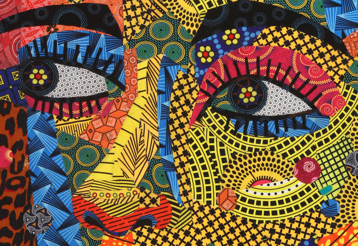 African artist Tsholo Motong, "Are We Really Free (Print)" artwork