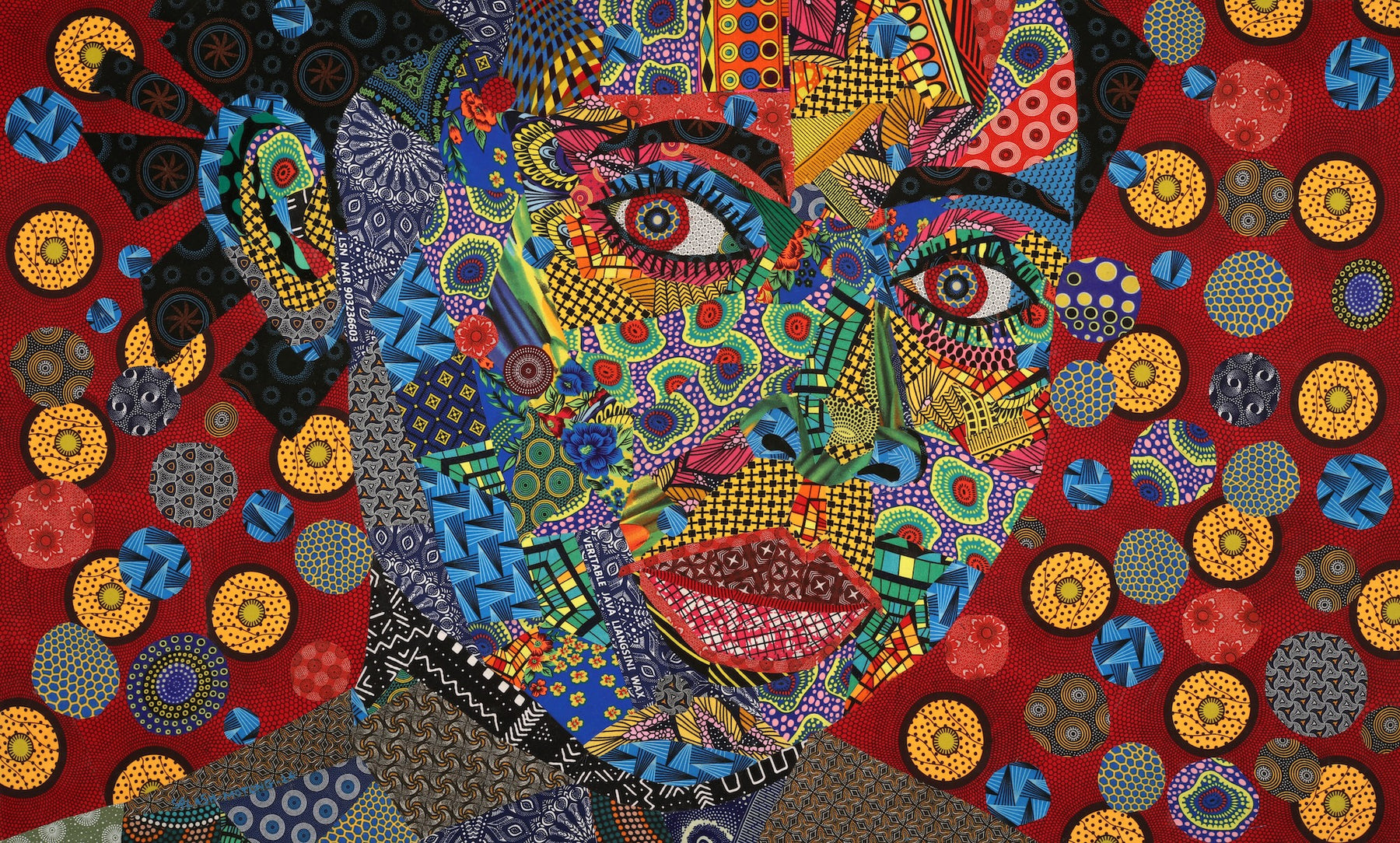 Tsholo Motong: "Faces of Soweto". South African artist and his fabric