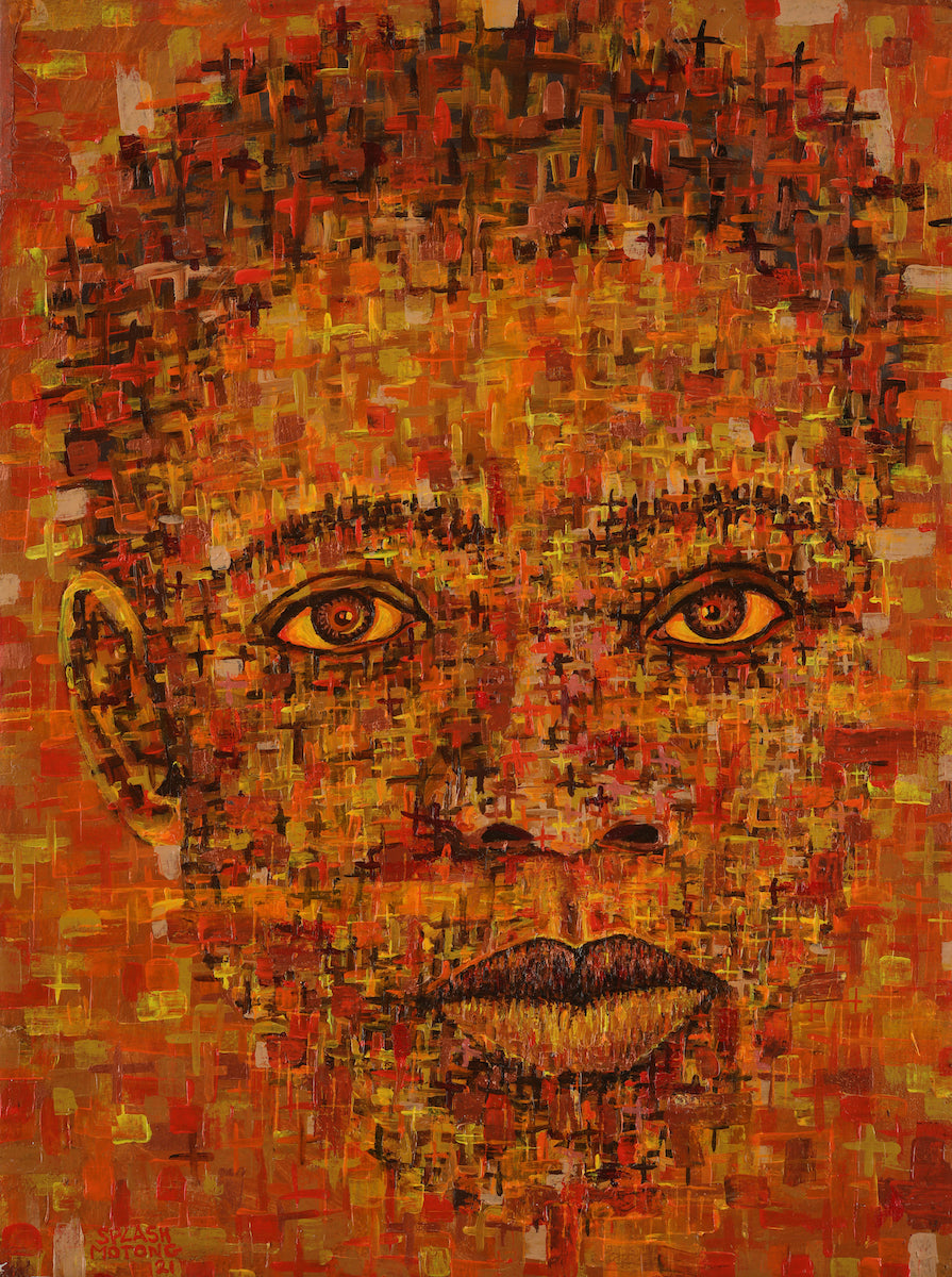 African artist Tsholo Motong, "Skroef Mapentsela" artwork