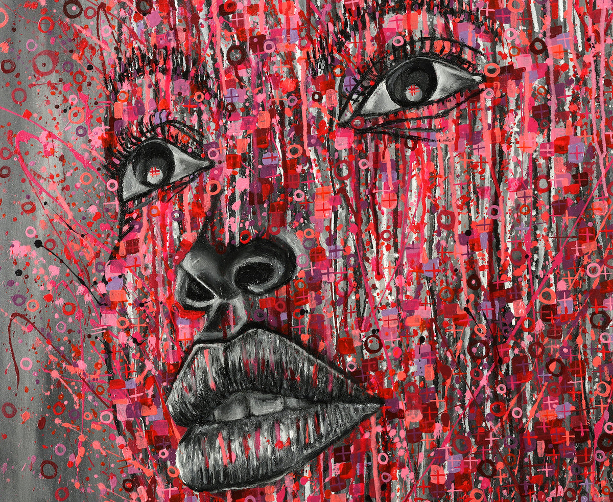 African artist Tsholo Motong, "Her sparkling pupil" artwork