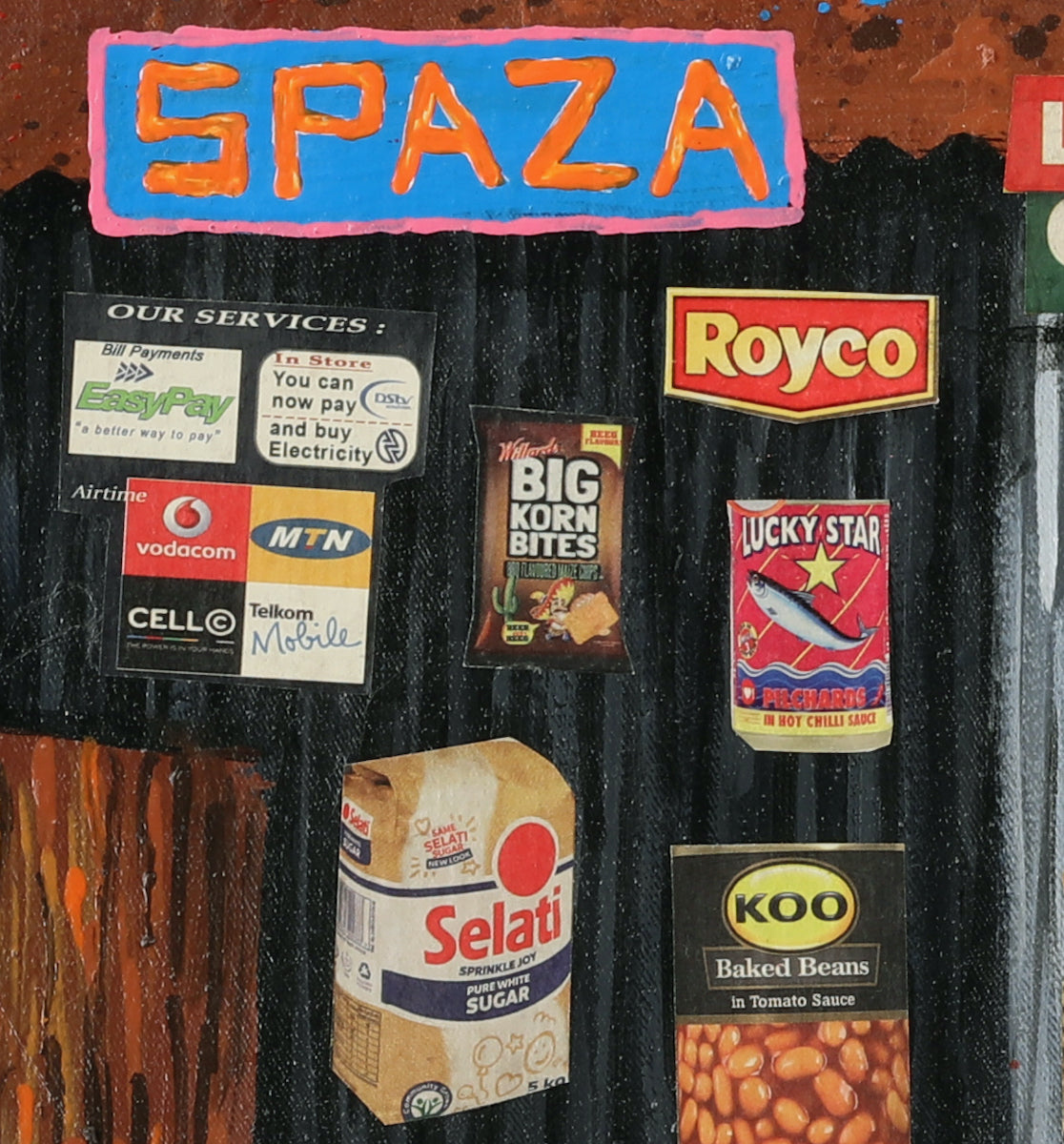 African artist Tsholo Motong, "Straight from" artwork